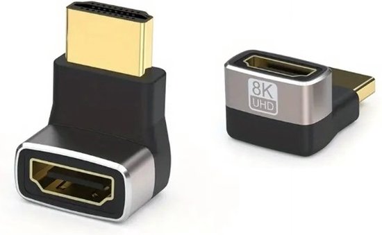 Almas - 8K HDMI 2.1 Kabel Adapter - 90° Graden Hoek Rechts - Male Female - HDMI... | bol