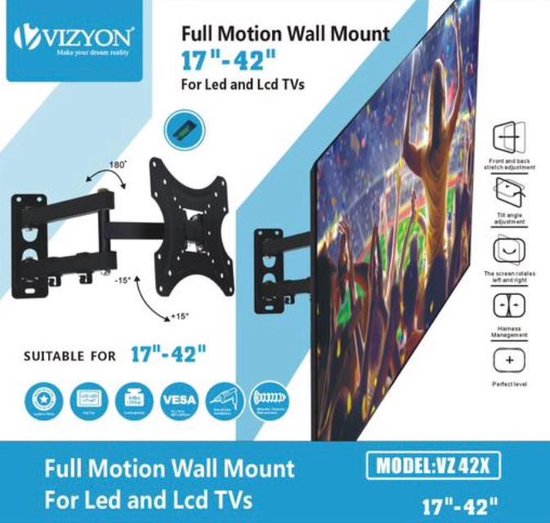 Vizyon VZ 42X - 17-42 Inch - Universele Monitor Muurbeugel - Wand ...