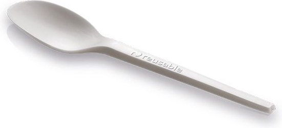 1000 Re-usable Lepel - 16,8cm - Wit | bol