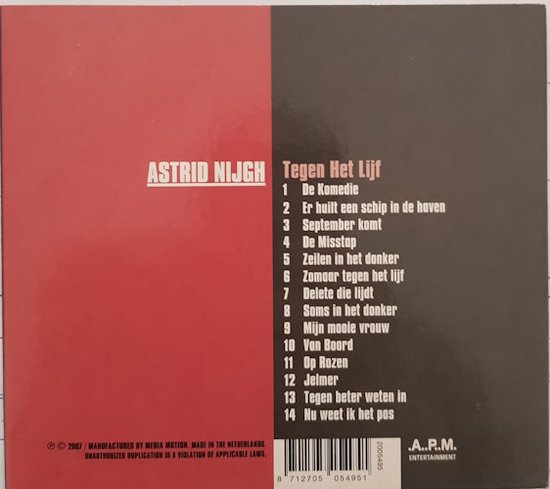 Tegen Het Lijf, Astrid Nijgh | CD (album) | Muziek | bol