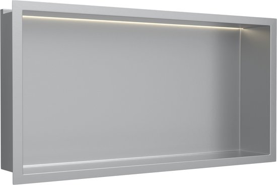 RVS Inbouwnis 30x60x10cm met LED verlichting - Inbouwnis badkamer en ...