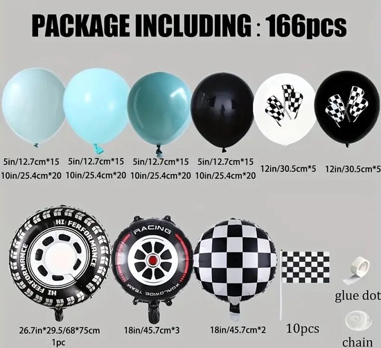 Race auto versier pakket voor de jarige Formule 1 fan inclusief ...