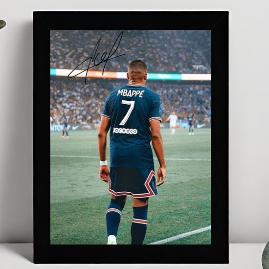 Kylian Mbappé Ingelijste Handtekening – 15 x 10cm In Klassiek Zwart ...