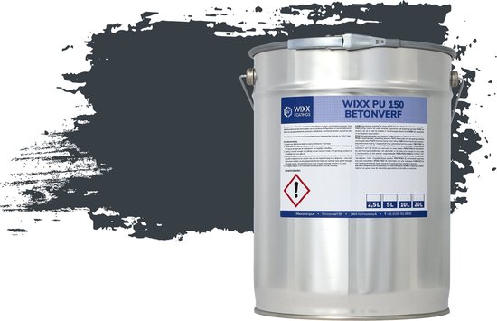 Wixx PU 150 Betonverf - 2.5L - RAL 7016 | Antracietgrijs | bol