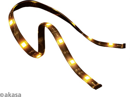 Akasa Gold RGB LED strip, 4 pin + molex, magnetic | bol