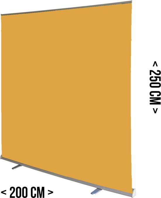Roll-up achtergrondscherm XXL Oranje | 200 x 250 cm | Studio wall ...
