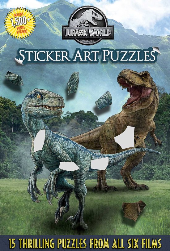 Sticker Art Puzzles- Jurassic World Sticker Art Puzzles, Gina Gold ...