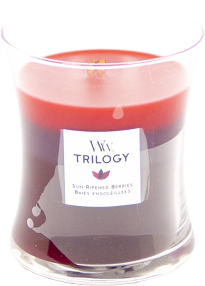 WoodWick Hourglass Medium Trilogy Geurkaars - Sun Ripened Berries | bol.com