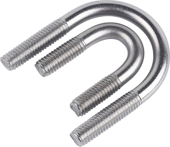 (2 STUKS) M8X38X63 U BEUGEL (BUISKLEM) RVS-A4 (AISI 316) U BOUT ...