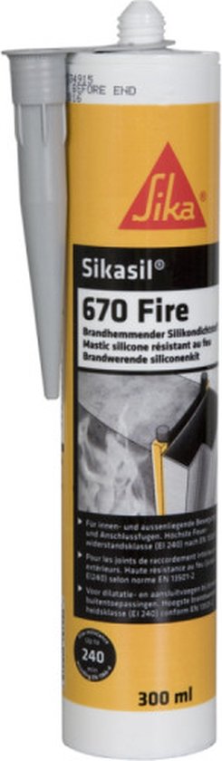 Brandwerende stopverf voor dilatatie- en afdichtingsvoegen - SIKA Sikasil 670 Fire -... | bol.com