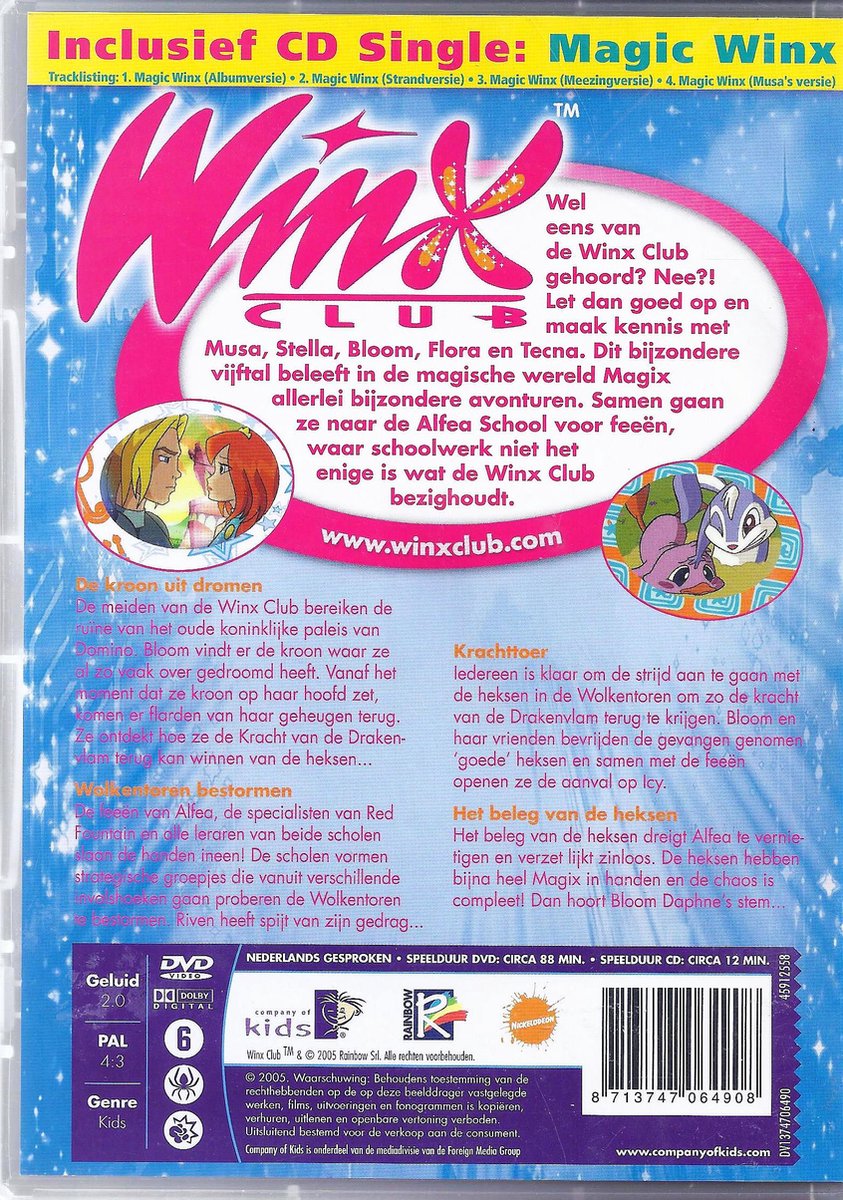 Winx Club Deel 6 + CD Single Magic Winx - Speciale Editie - NL ...