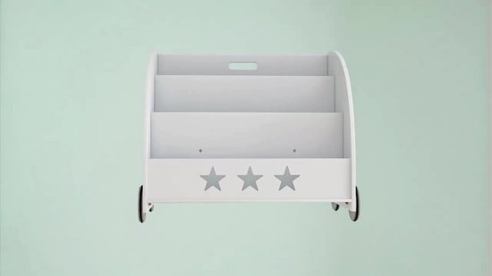 Boekenrek Kind - Boekenrek Kinderkamer - Boekenkast Kind - Wit ...