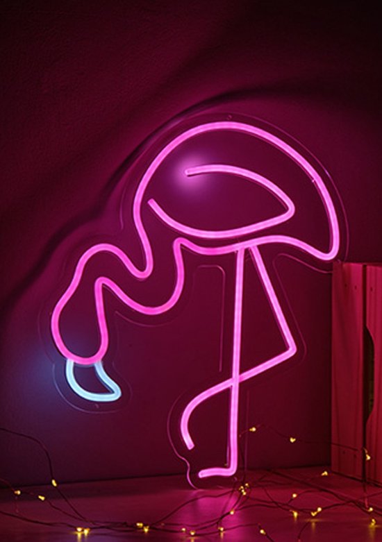OHNO Neon Verlichting Flamingo - Neon Lamp - Wandlamp - Decoratie - Led ...