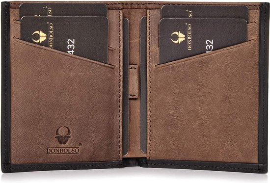DONBOLSO Slim Wallet Rome I Echt lederen portemonnee met RFID ...
