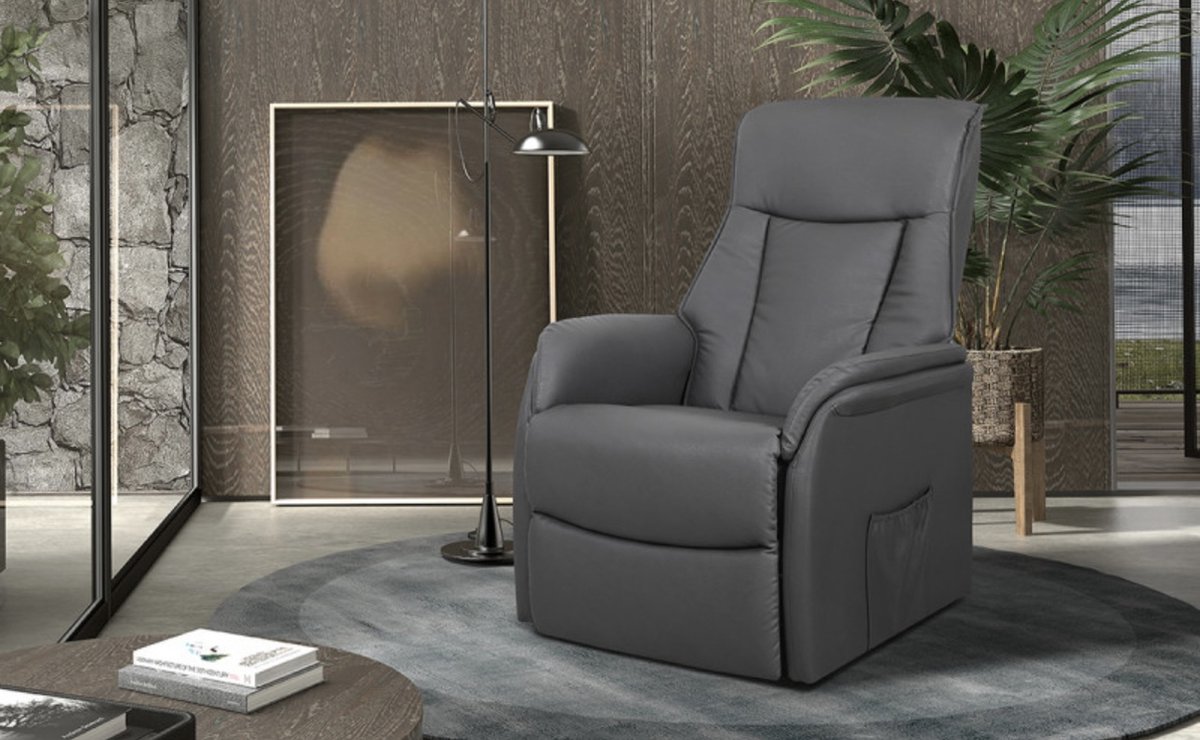 Elektrische relax zetel - Fauteuil - Sta op stoel - Grijs | bol.com