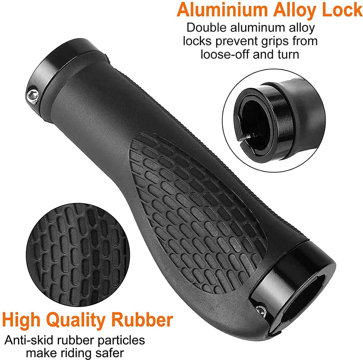 Ergonomisch Easy handvat voor de fiets met stevige grip black by PS | bol