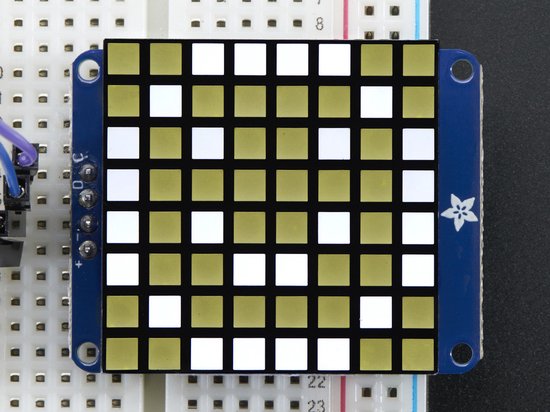 8x8 Ultra Bright Square White LED Matrix + Backpack Adafruit 1857 | bol