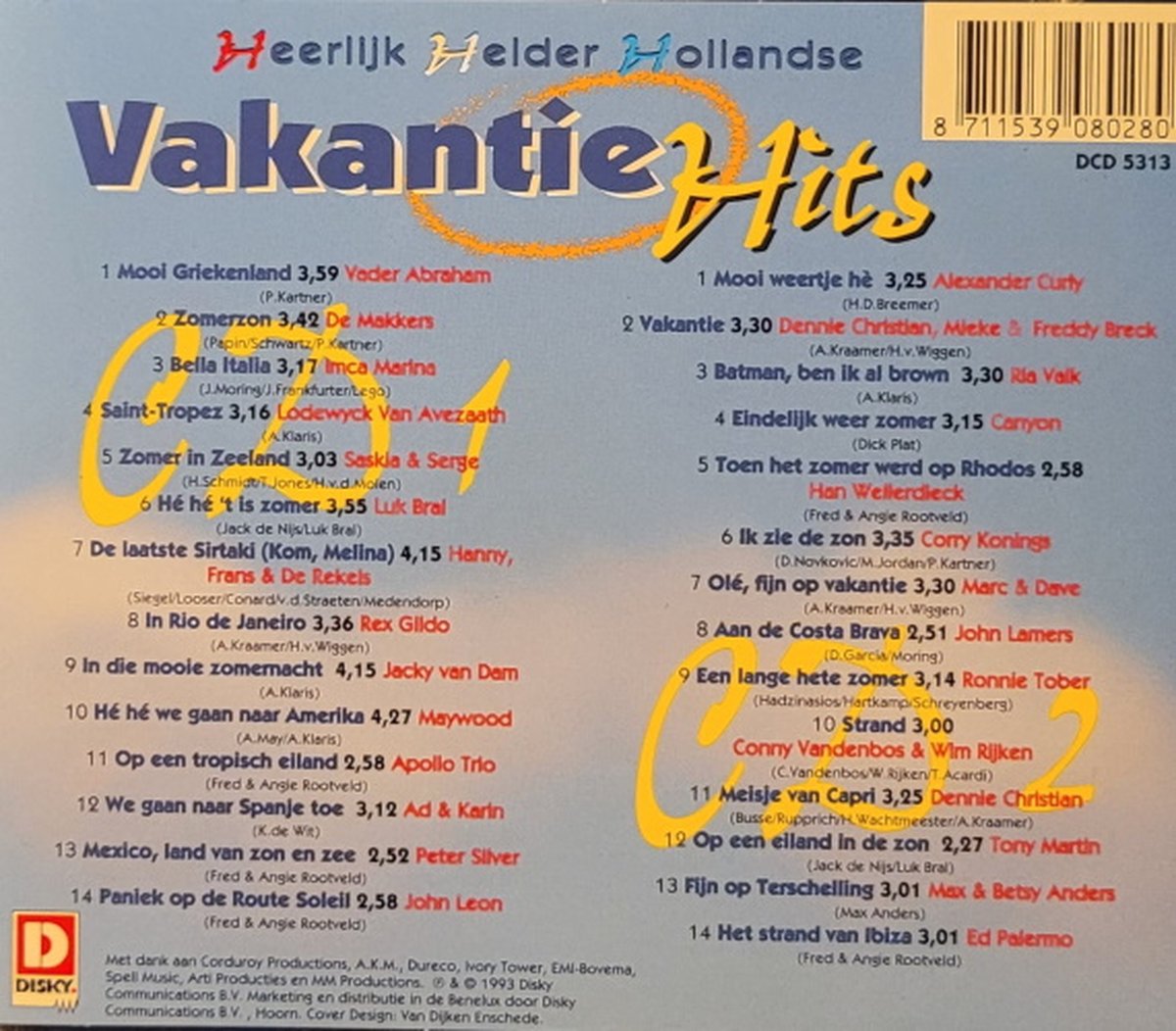 Heerlijk Helder Hollandse Vakantie Hits, various artists | Muziek | bol.com