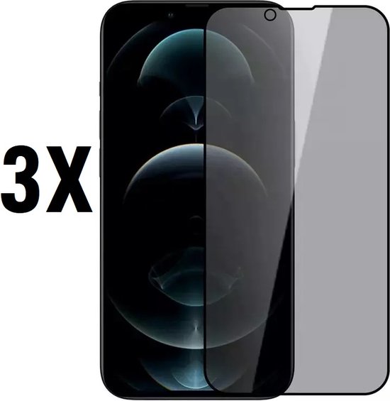 Screenz® - iPhone 13 Mini PRIVACY Screenprotector - Tempered glass Screen protector... | bol.com
