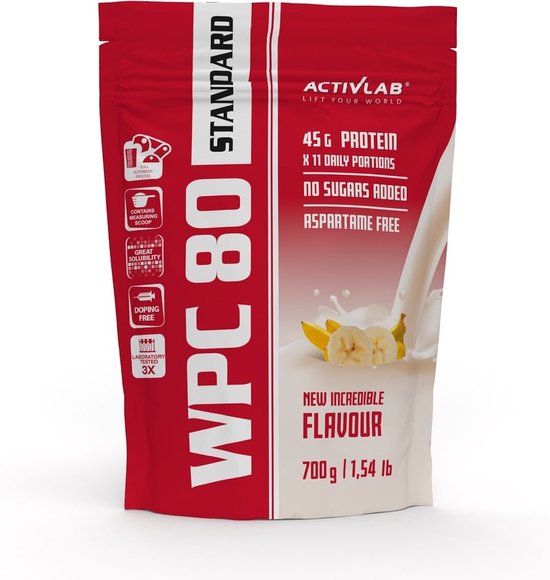 Activlab - Whey Protein WPC 80 Standard - 700g - Proteïne poeder - Banana | bol