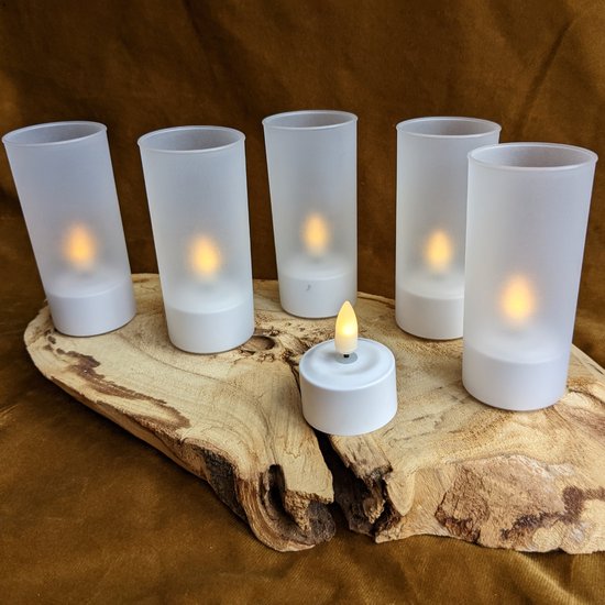 12 LED kaarsen met afstandsbediening - 40 branduren LED theelichtjes ...