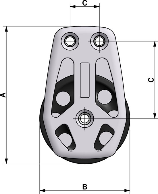 Rutgerson Foot Block 80mm, Single, Aluminium | bol.com