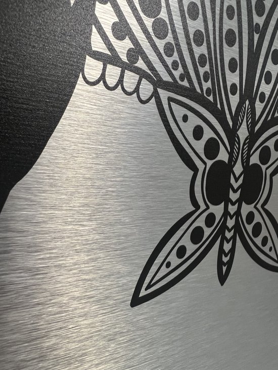 Schobbejak Silver Art | Olifant | Dibond Butler Finish | Wanddecoratie ...