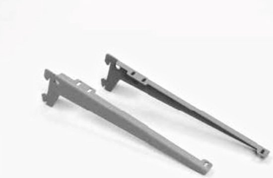 Element plankdrager staal enkel 2-haaks sys 50 wit 38cm | bol.com