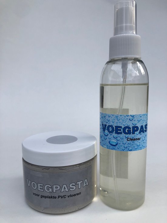 Voegpasta voor geplakte PVC vloeren kleur grijs + Voegpasta Cleaner | bol