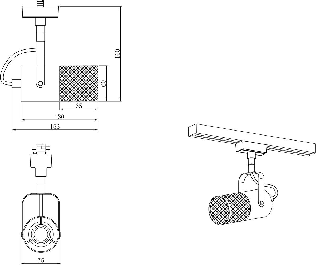 LED Railverlichting - Track Spot - DUOLINE - 2 Fase - E14 Fitting ...