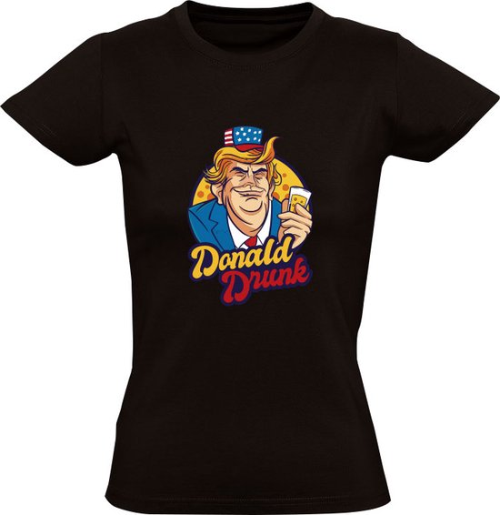 Donald drunk Dames T-shirt | president | Amerika | bier | dronken ...