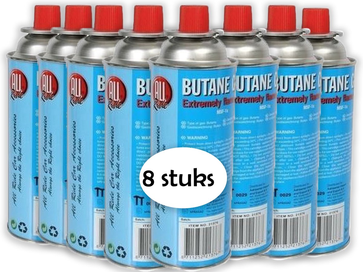 Gasfles butaan gasbus met inhoud van 227gram - 8 stuks in de verpakking ...