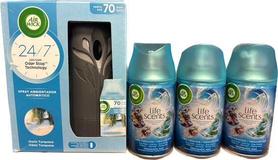 Air Wick Turquoise Oasis Starterset & 3 Extra Navullingen | bol