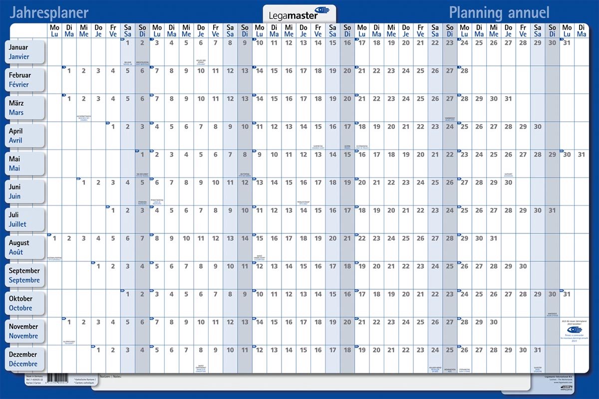 Legamaster gelamineerde jaarplanner 2024 | bol