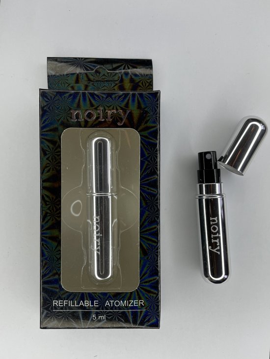 NOIRY - Parfum Verstuiver Navulbaar - Mini Parfum Flesje – Shiny Zilver ...