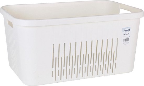 Wasmand Bella Wit (58 x 38 x 28 cm) | bol