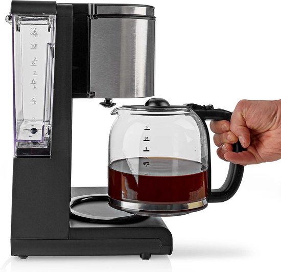 Koffiezetapparaat - Filterkoffie - 12 Kopjes - 1.5L - 1000W - Zwart | bol.com