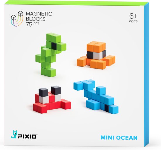 Pixio Magnetic Blocks | Design Series | Pixio Mini Ocean | 6 kleuren ...