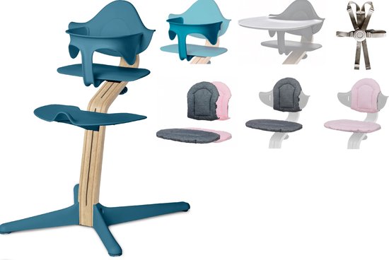 Stokke NOMI highchair Ideale set vanaf 6 maanden - Basis eiken wit ...