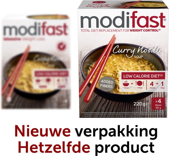 Modifast Intensive Soep Curry Noodle - 6 x 220 gr - Voordeelverpakking ...