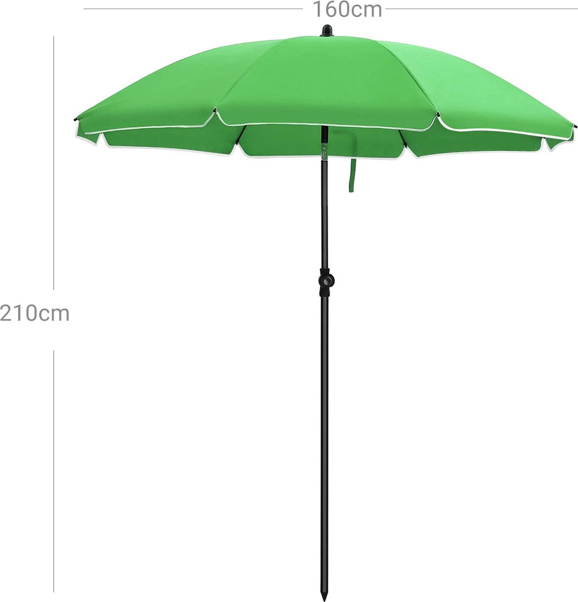 Parasol - Tuinparasol - Strandparasol - Stokparasol - Rond - Kantelbaar ...