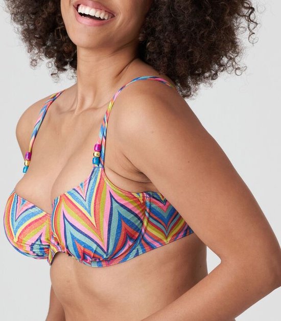 PrimaDonna Swim Kea Bikini Top met Beugel 4010810 Rainbow Paradise - maat EU 80C / FR 95C | bol