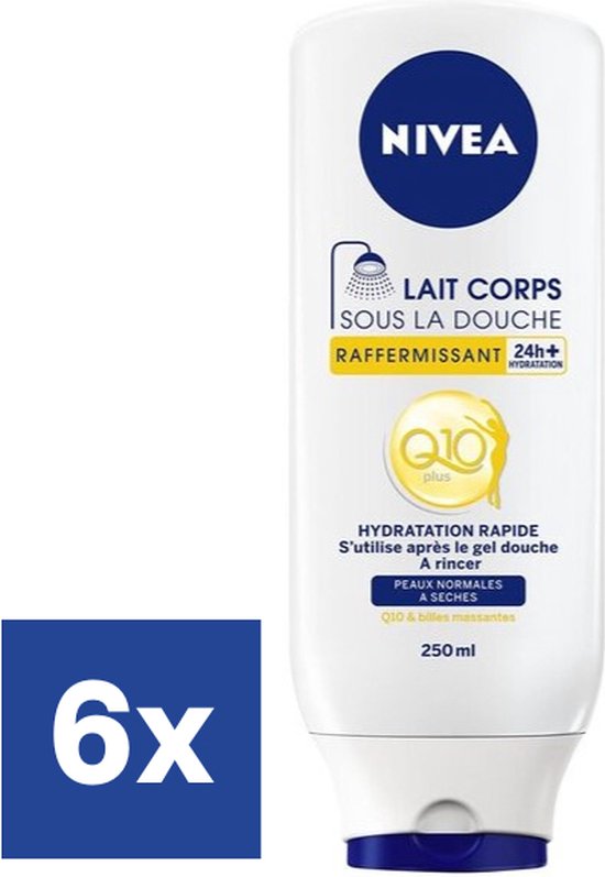 Nivea Body Lotion Douche Q10 Normale Huid - 6 x 250 ml | bol.com
