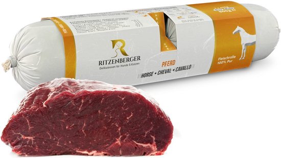 Ritzenberger Puur Paard-Honden natvoer- Vleesworst-2x400gr | bol