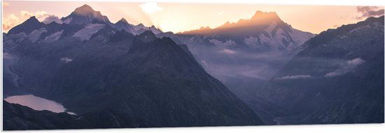 PVC Schuimplaat- Meertjes tussen de Hoge Bergen - 150x50 cm Foto op PVC ...