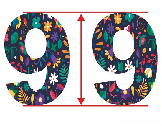 Nummer 9. stickers set van 2 stuks. | bol.com