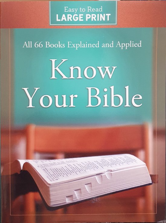 Know Your Bible Large Print Edition, Paul Kent | 9781643526294 | Boeken ...