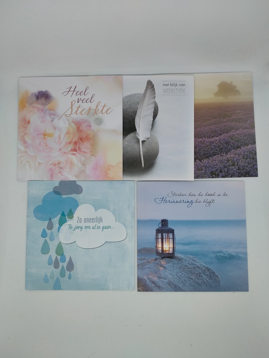 Condoleance - jong persoon - set van 5 - rouwkaart - Hallmark ...