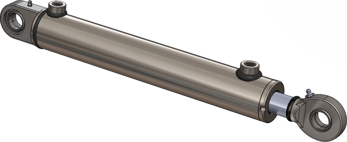 Dubbelwerkende Hydraulische Cilinder met Kogelgewricht - 50/30/350 ...