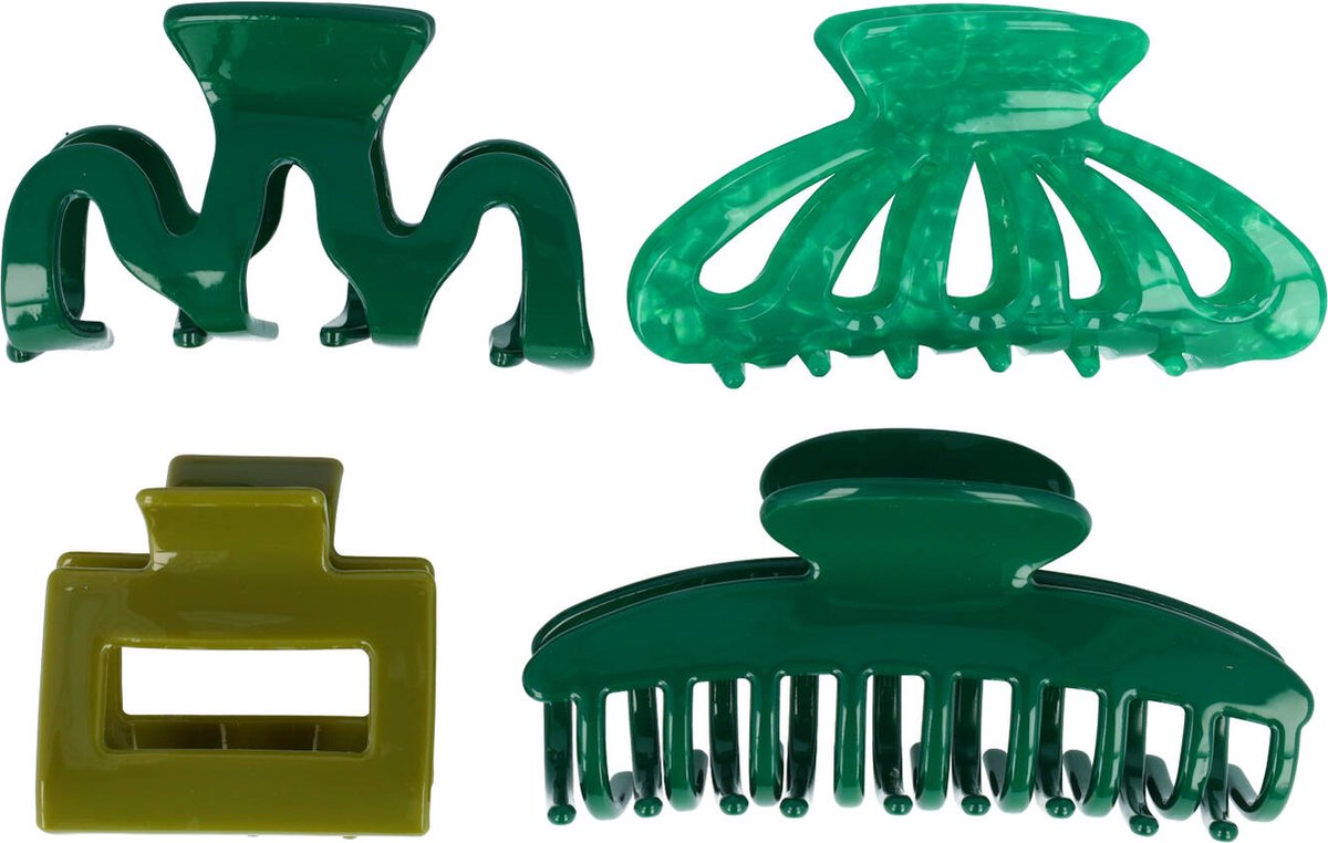 Haarspeld Klemmen Set Effen Marmer Print Groen Color Haar Clip Klem ...